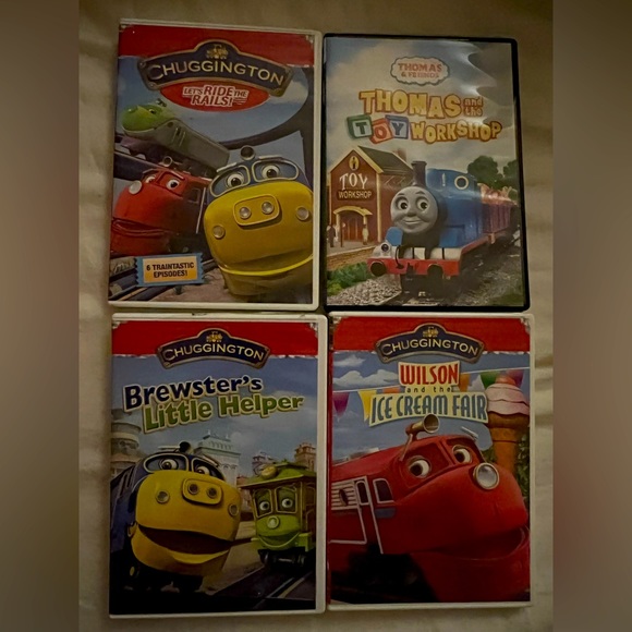 Media | 4 Dvds Chugginton And Thomas The Train | Poshmark